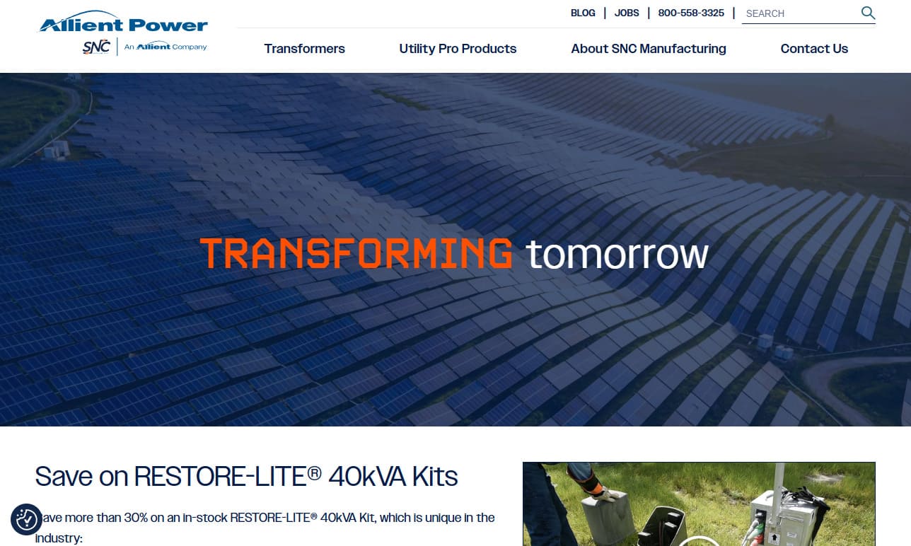 SNC Manufacturing Company, Inc. | Electric Transformer